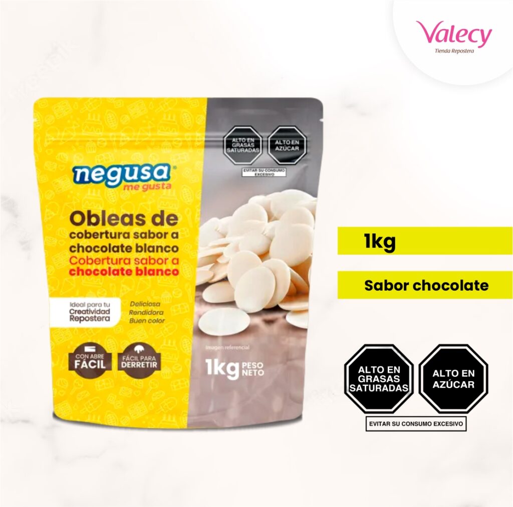Cobertura blanca chocolate Obleas– Negusa – 1Kg
